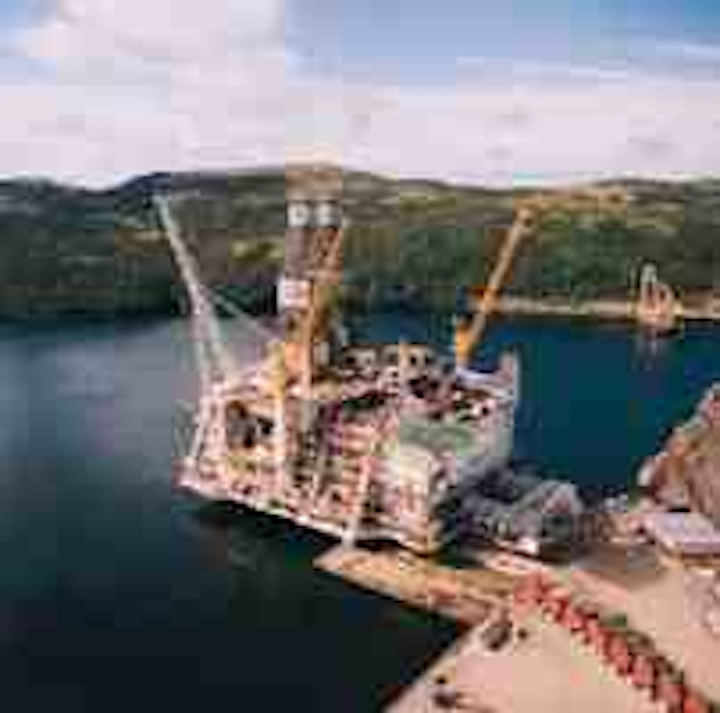 Hibernia topsides, base construction nearing completion | Oil & Gas Journal