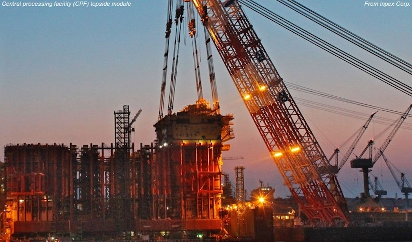 Ichthys begins CPF, FPSO module lifts | Oil & Gas Journal