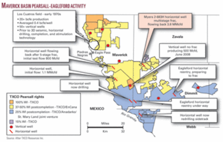Maverick fracs unlock gas in Pearsall shale | Oil & Gas Journal