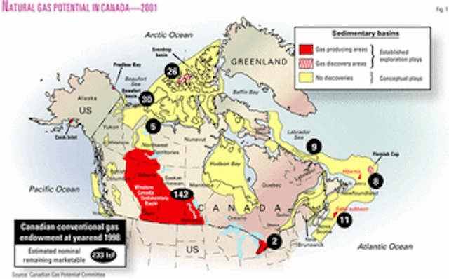 Canada's huge gas potential challenged by cost, price, pipeline ...