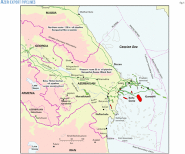 CPC, BTC pipelines make current Caspian area oil export capacity ...