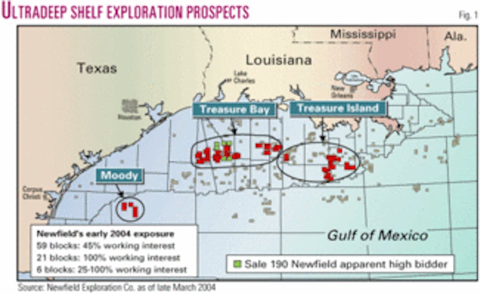 Newfield groups prepare for drilling on gulf shelf ultradeep Treasure ...