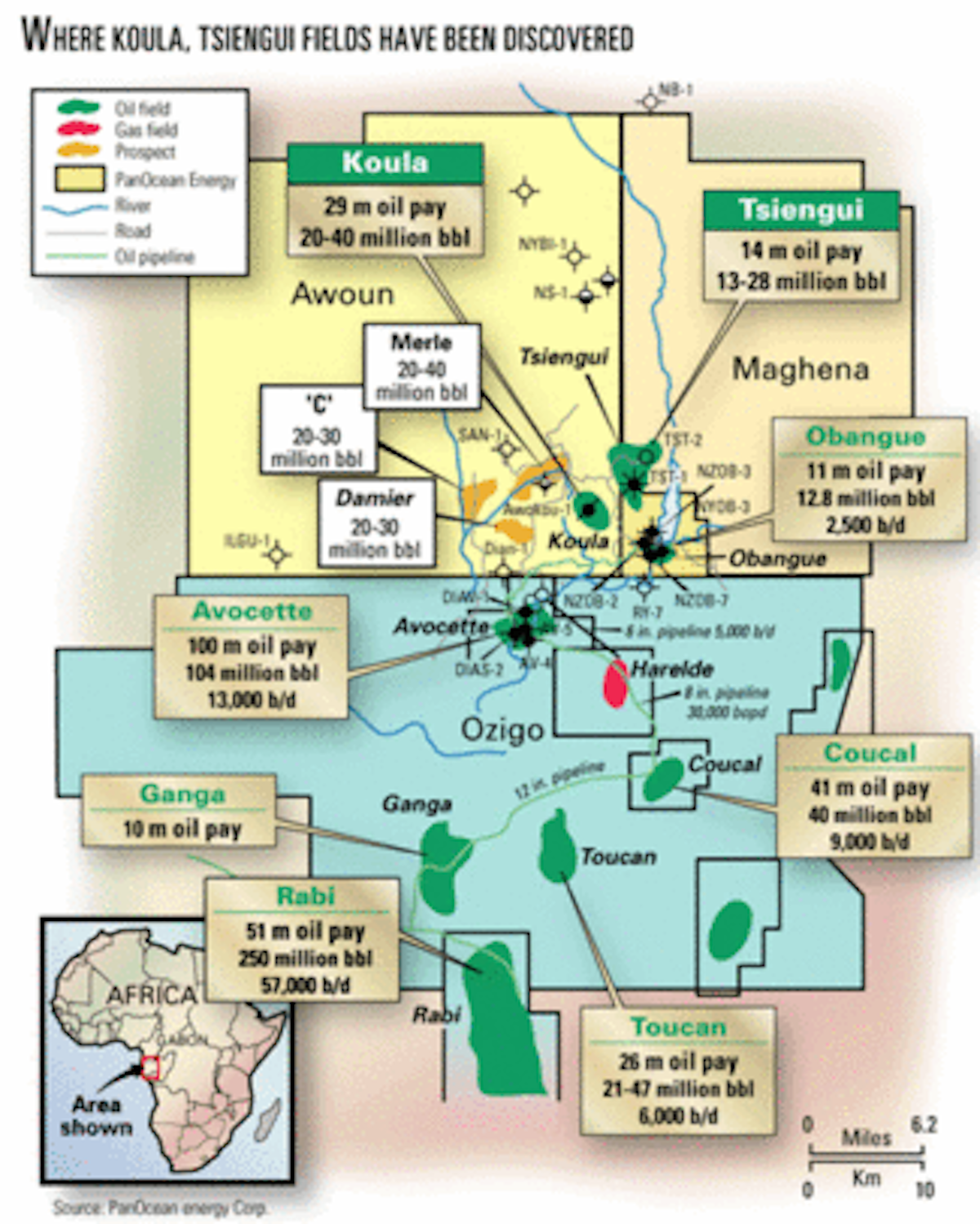 Combine eyeing numerous structures onshore Gabon | Oil & Gas Journal