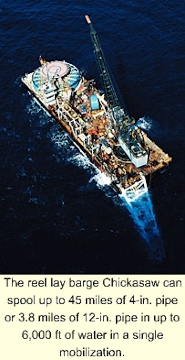 Reel-barge saves time in GOM gathering-line pipelay | Oil & Gas Journal