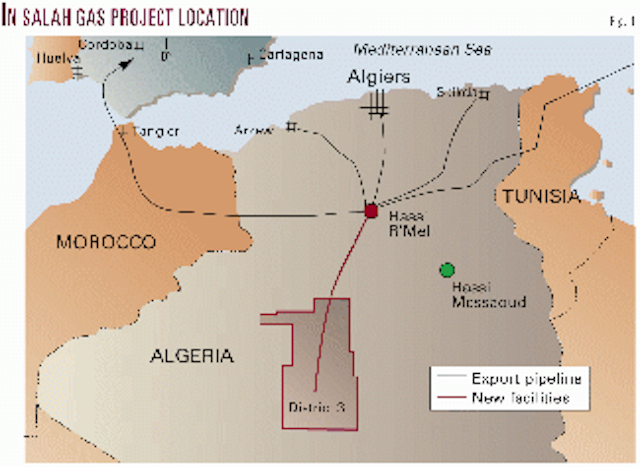 Central Algerian In Salah project aims to deliver first gas in 2003 ...
