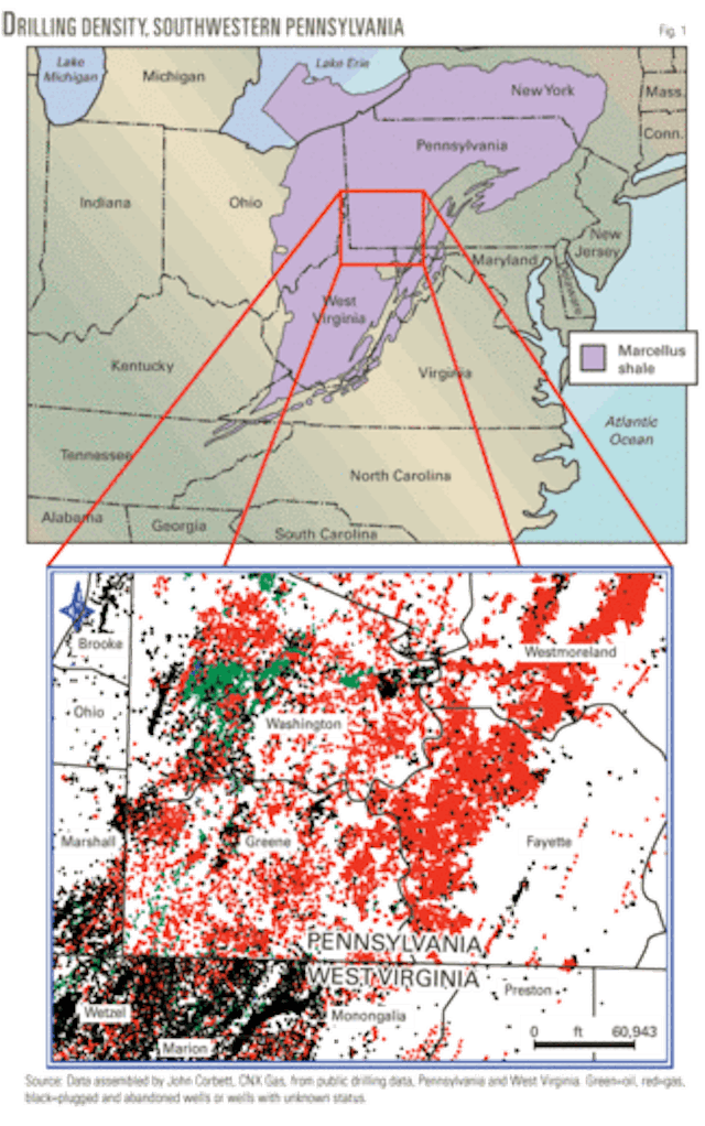 CNX Gas drills record Marcellus shale well | Oil & Gas Journal
