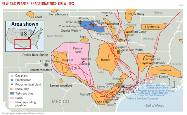 Wet shale plays, basins power Lower 48 plant, fractionator surge | Oil ...