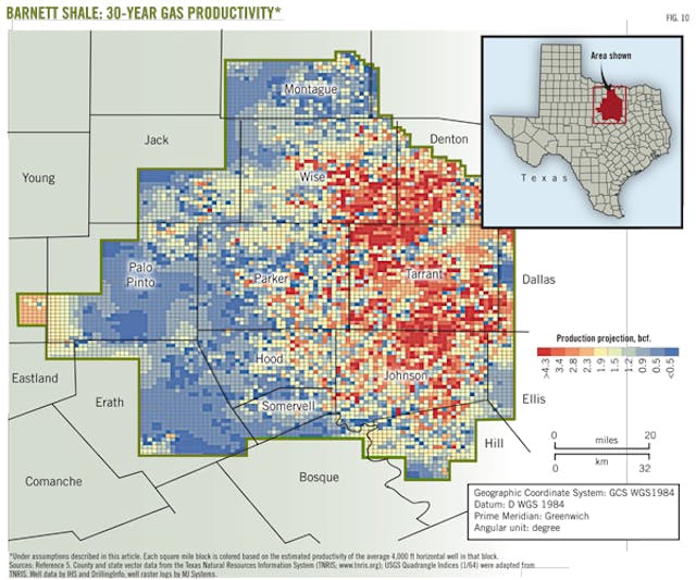 BARNETT SHALE MODEL-1: Study develops decline analysis, geologic ...