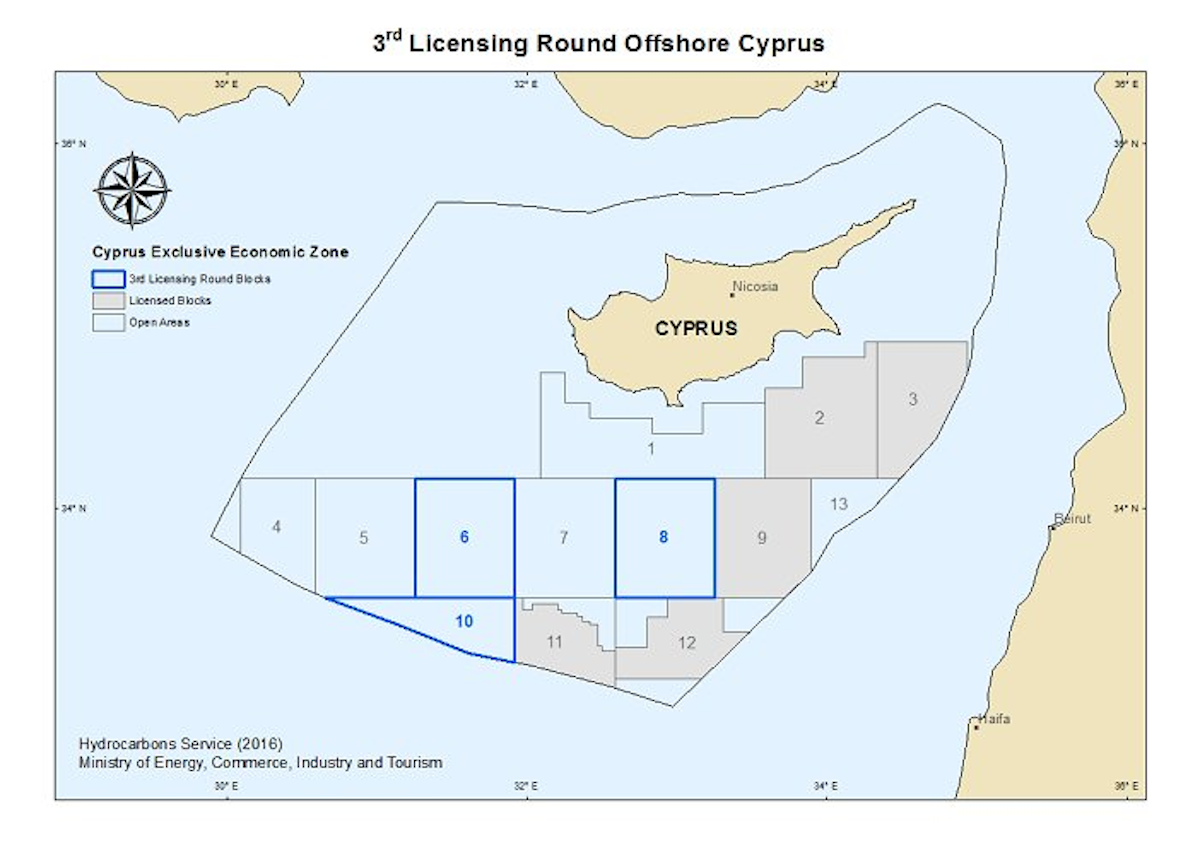 Three blocks awarded offshore Cyprus | Oil & Gas Journal