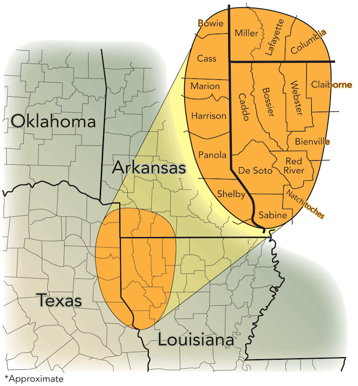 Chesapeake, Petrohawk continue to dominate in Haynesville Shale | Oil ...
