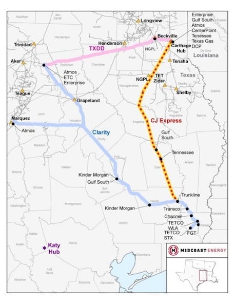 Midcoast launches open season for East Texas gas pipeline project | Oil ...