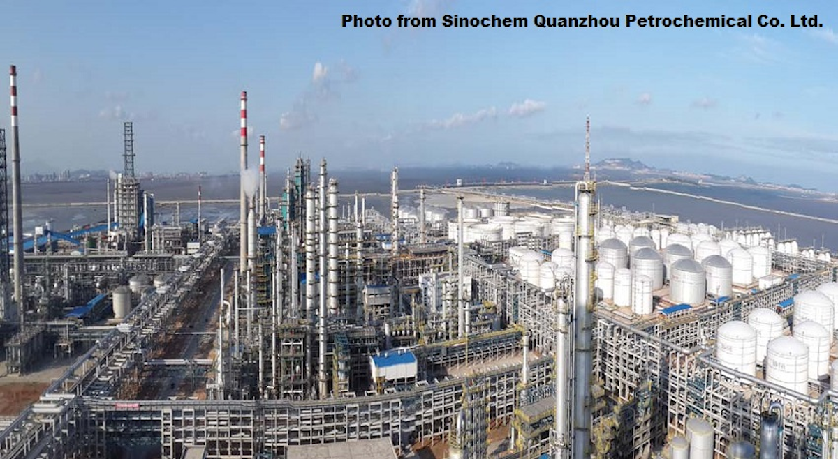 Sinochem lets contract for Quanzhou refinery ethylene project | Oil ...