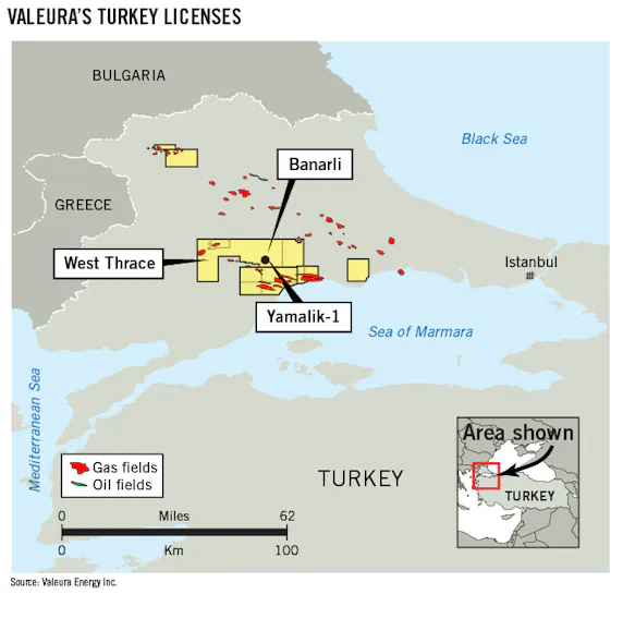 Valeura testing basin-centered gas accumulation potential in Turkey ...