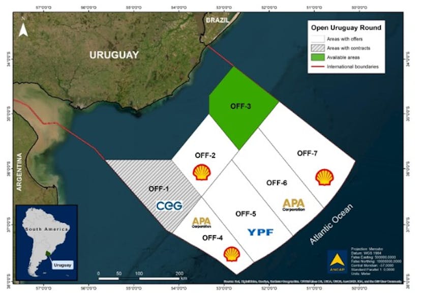ANCAP awards offshore Uruguay blocks | Oil & Gas Journal